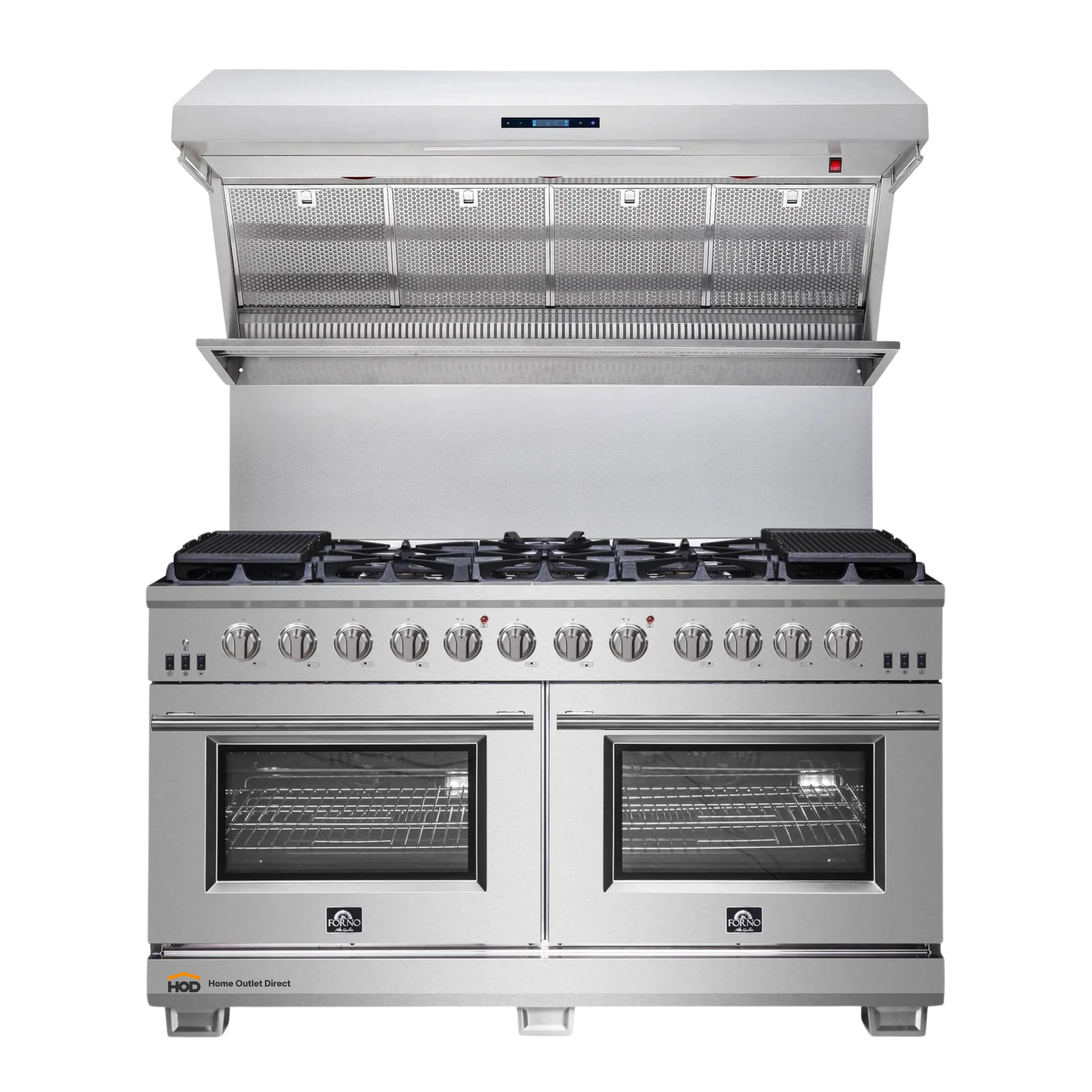 Forno 2-Piece Appliance Package - 60-Inch Gas Range and Wall Mount Ran