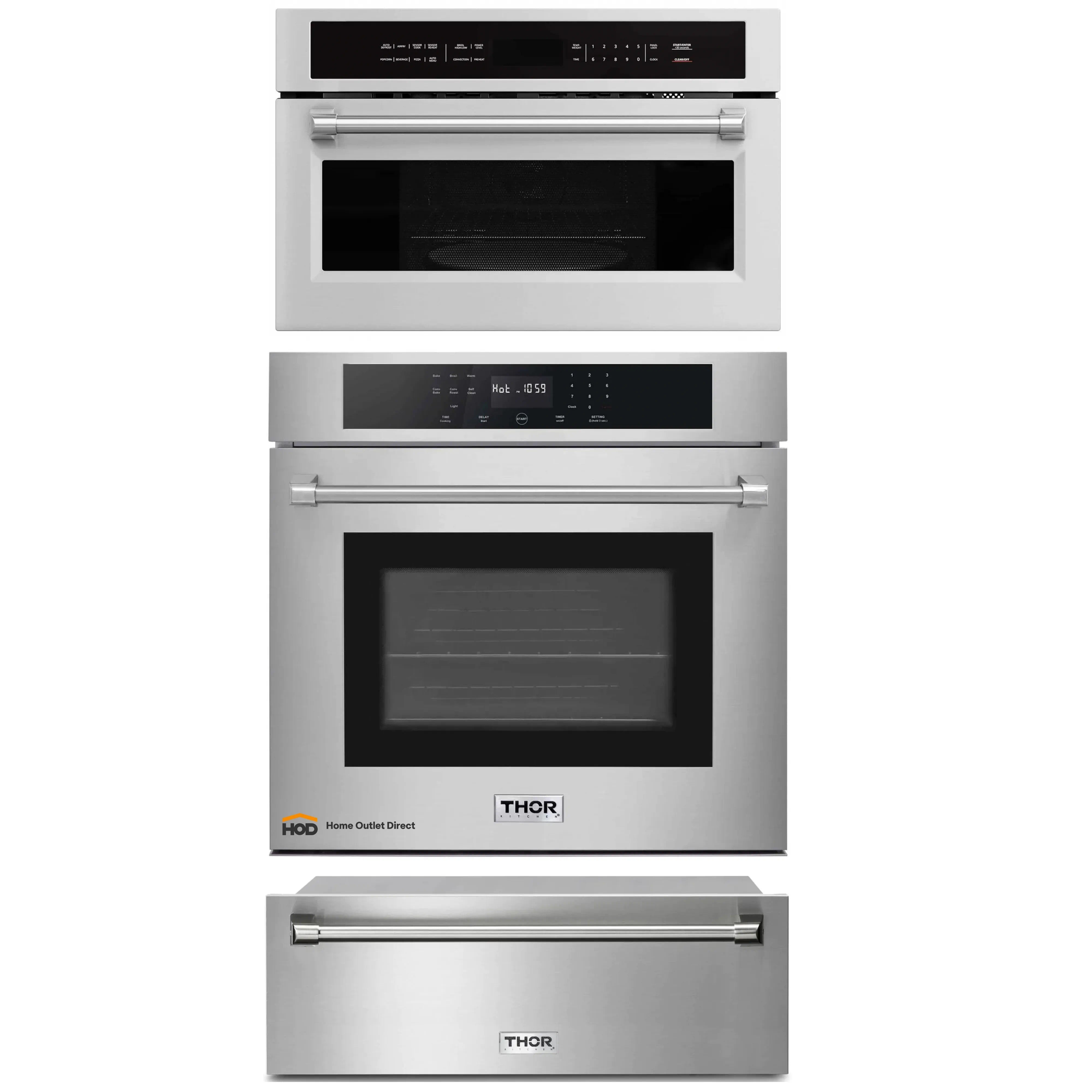 Thor Kitchen 3-Piece Appliance Package - 30-Inch Electric Wall Oven, M