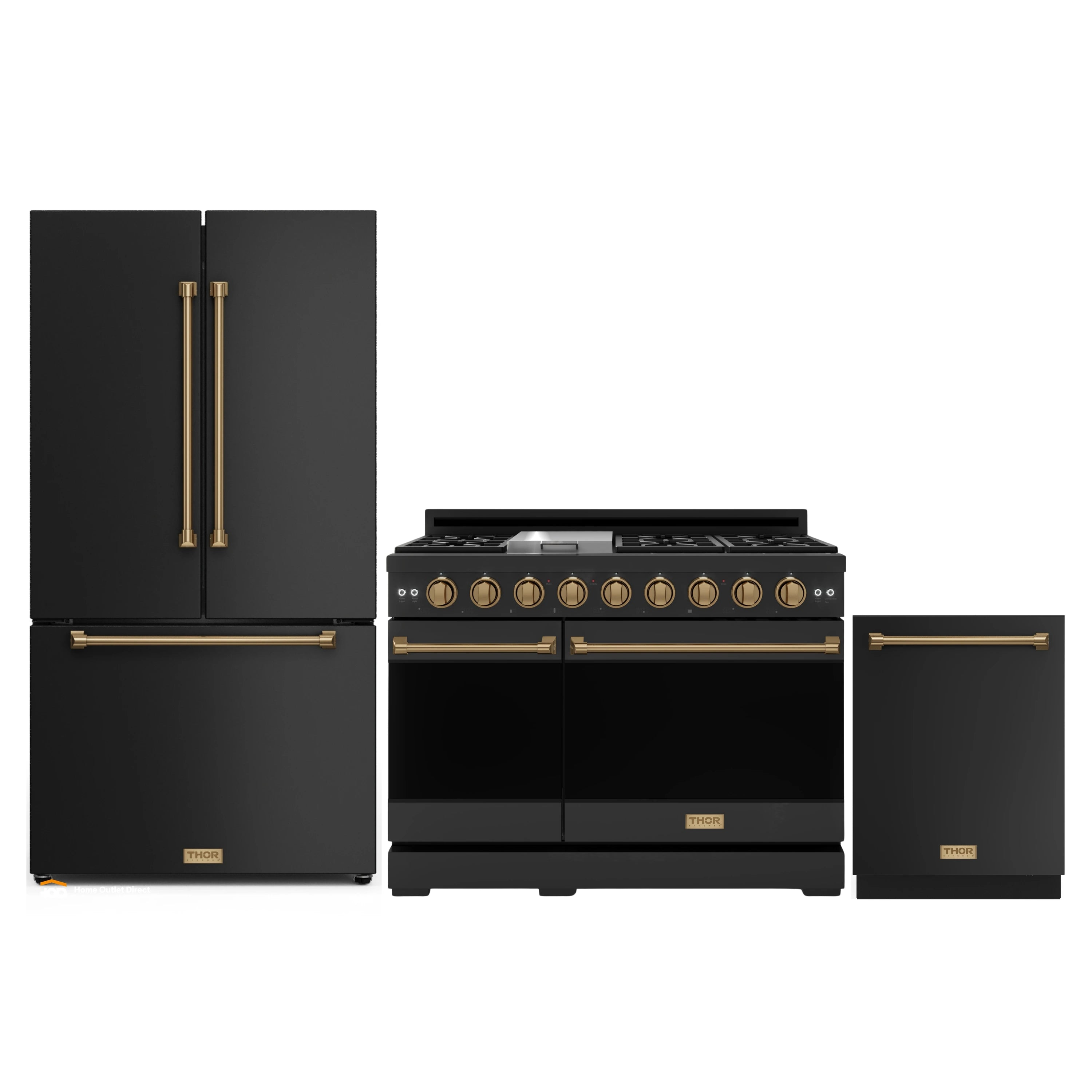 Gordon Ramsay by Thor Kitchen 3-Piece Appliance Package - 48-Inch Gas