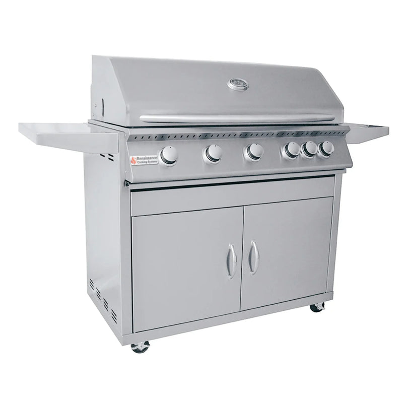 Renaissance Premier 40-Inch Propane Gas Grill w/ Rear Burner w/ Cart