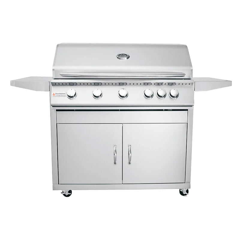 Renaissance Premier 40-Inch Propane Gas Grill w/ Rear Burner w/ Cart