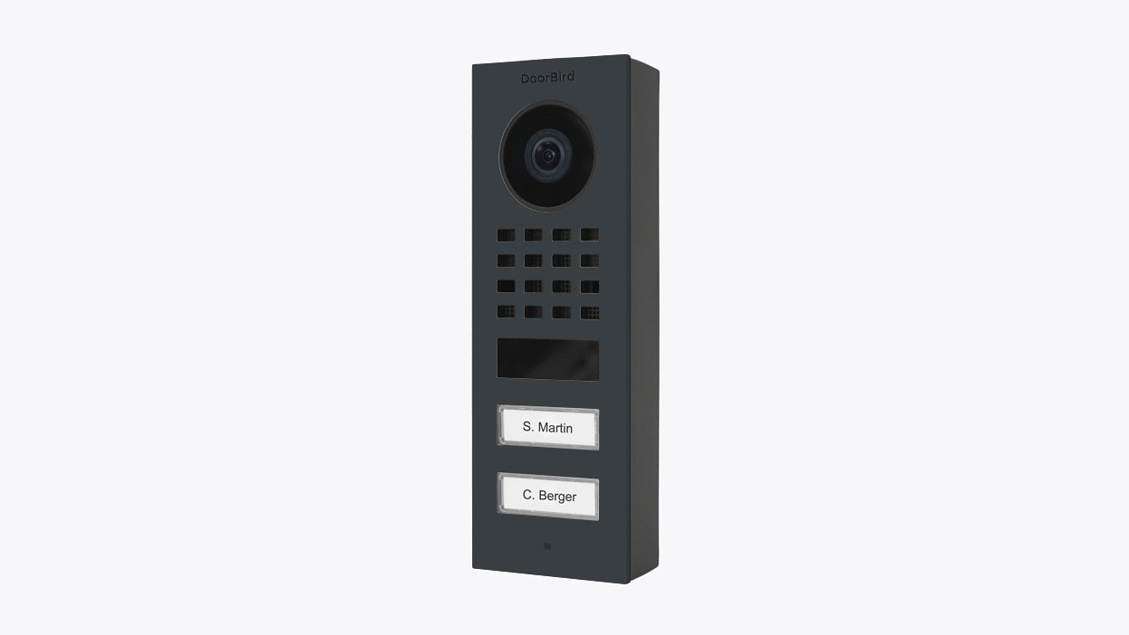 DoorBird D1102V Surface-Mount IP Video Door Station in Anthracite Grey