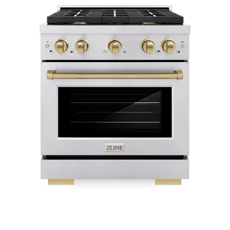 ZLINE 3-Piece Appliance Package - 30-Inch Paramount Autograph Dual Fue