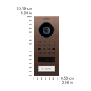 DoorBird D1101V Surface-Mount IP Video Intercom, 1 Call Button in Arch