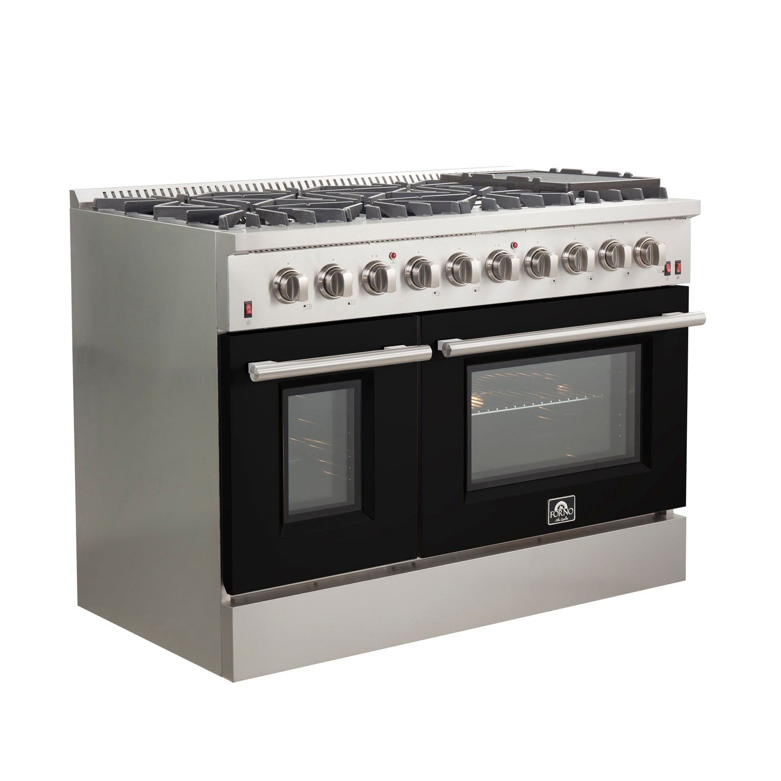Forno 48" Gas Range w/ 8 Gas Burners (FFSGS6244-48BLK)