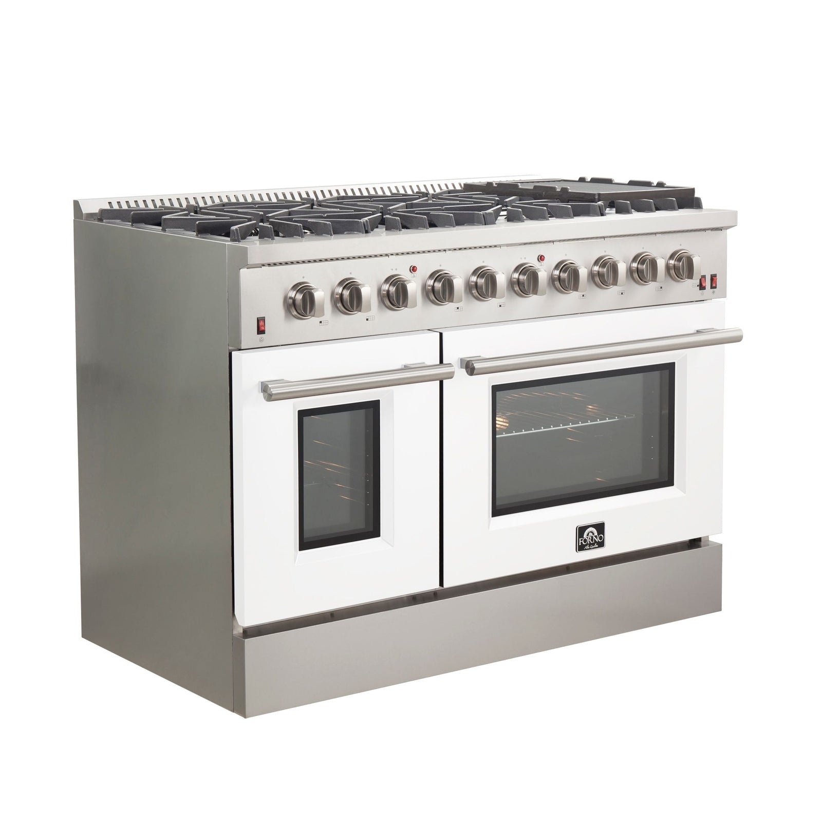 Forno 48" Gas Range w/ 8 Burners & Oven (FFSGS6244-48WHT)