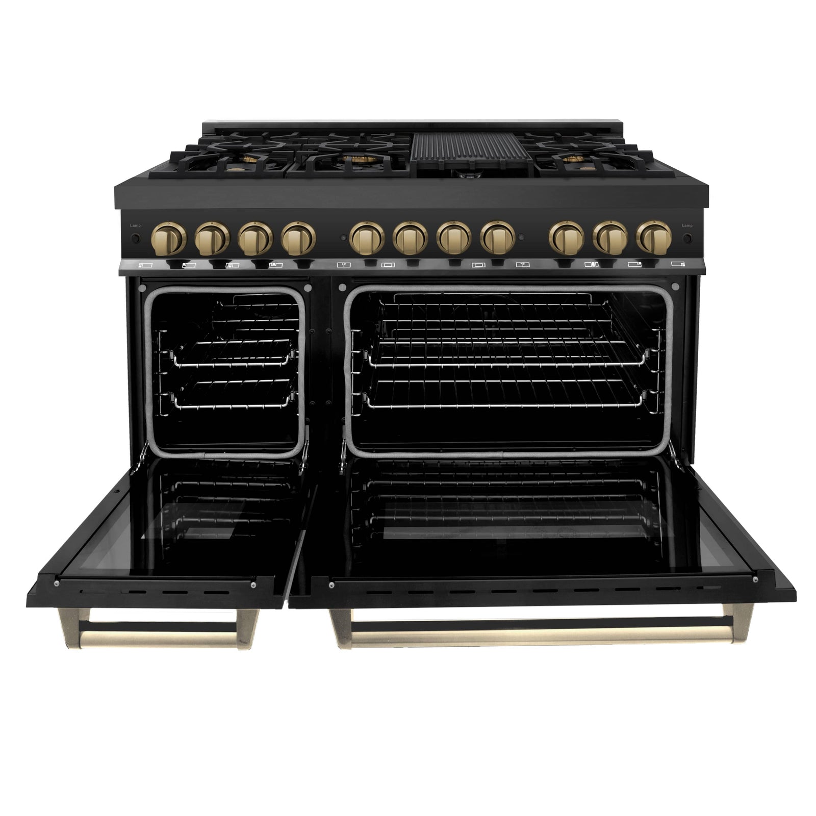 ZLINE 48" Autograph Dual Fuel Range in Black (RABZ-48-CB)