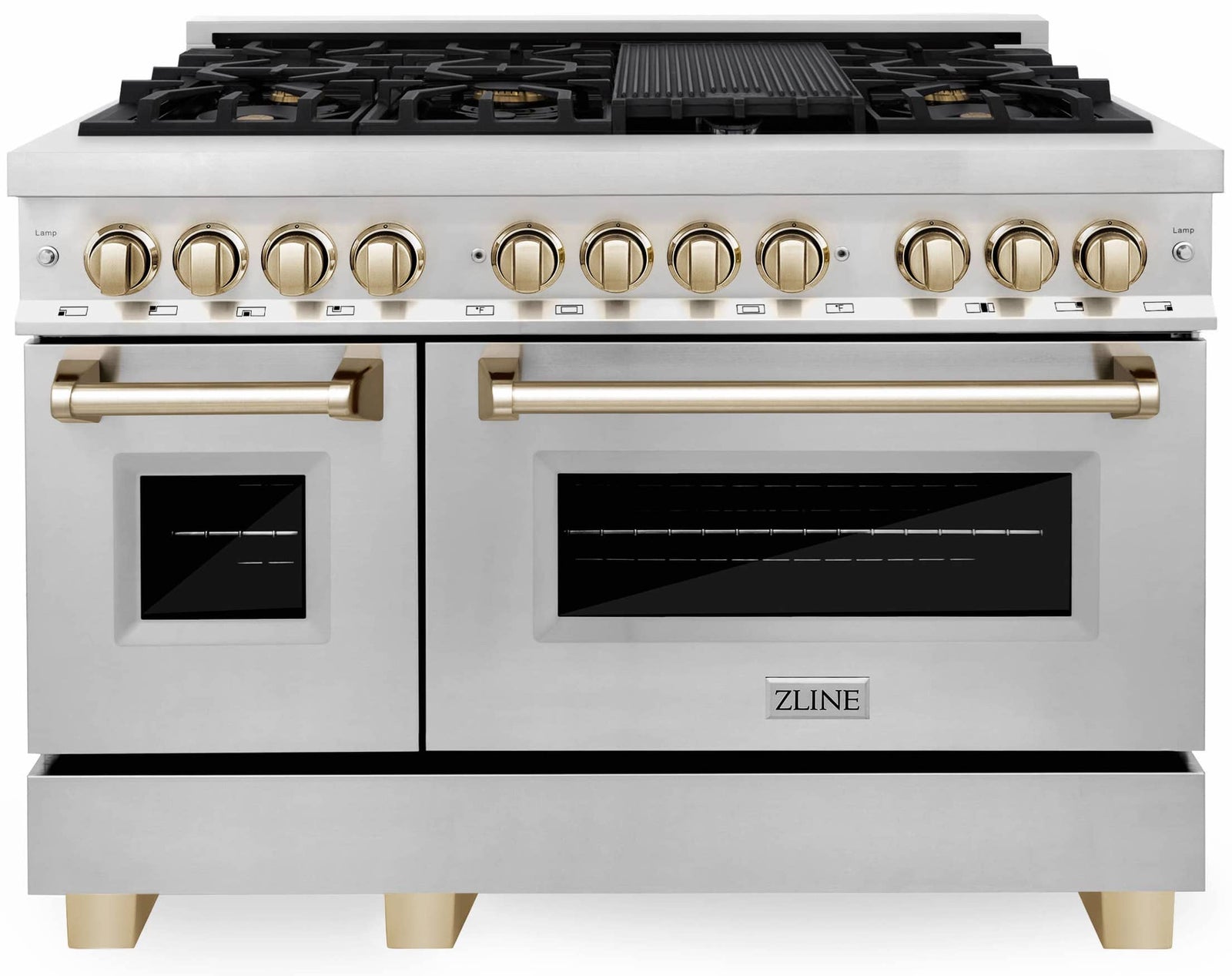 ZLINE 48" Autograph Dual Fuel Range, Gold Accents (RAZ-48-G)