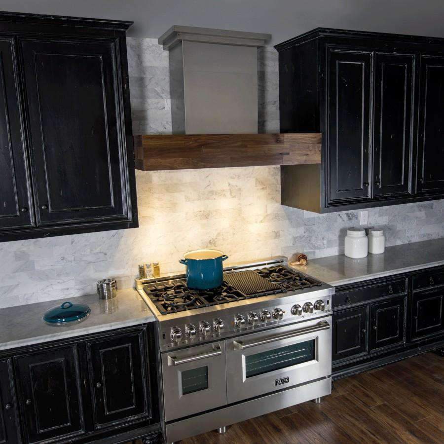 ZLINE 48-Inch Remote Blower Ducted Designer Series Wooden Wall Mount R